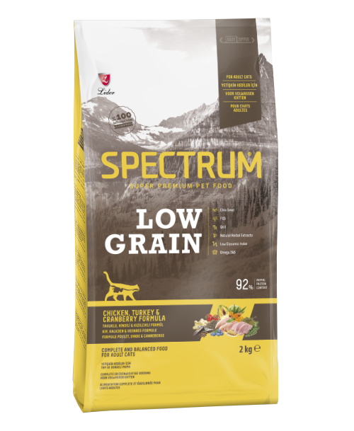 Spectrum Low Grain Adult Cat Food with Chicken, Turkey & Cranberry ...